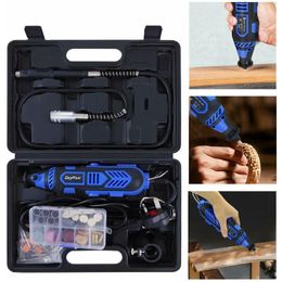 Dayplus - Mini-Schleifer Schleifmaschine 80 teilig inklusive Koffer Handschleifer Multischleifer Multitool Rotary Drill Grinder Schleifen Werkzeug