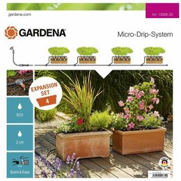 Erweiterungsset Pflanztröge: Das Balkon-Bewässerungssystem erweitert Ihre Micro-Drip-Start Sets Pflanztöpfe m um 4 Pflanztröge (13006-20) - Gardena