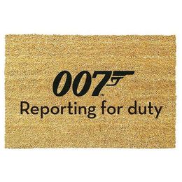 Pyramid - James Bond Fußmatte 007 Reporting for Duty bedruckt, aus Kokosfaser, Unterseite aus pvc.