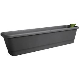 Noa Balkonkasten Living Black schwarz 78 cm mit Bewässerungssystem - Kunststoff - Elho