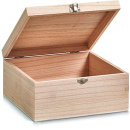 zeller - Aufbewahrungsbox aus Holz, 23 x 23 x 11 cm