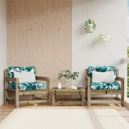 MAISONCHIC 2 Stk.Gartenstühle mit Kissen,Relax-Sessel,Gartenmöbel Kiefernholz Imprägniert -92493