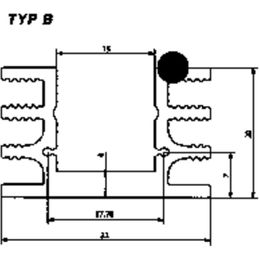 10022575 sk 76 50 sa Kühlkörper 4.2 k/w (l x b x h) 50 x 32 x 20 mm TO-220, TO-12 - Fischer Elektronik