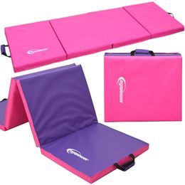 Eyepower - xl Gymnastikmatte 200x60x5cm - Faltbare Turnmatte - pink