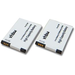 2x Akku kompatibel mit COMfortel M-520, M-710 schnurlos Festnetz Telefon (950 mAh, 3,7 v, Li-Ion) - vhbw