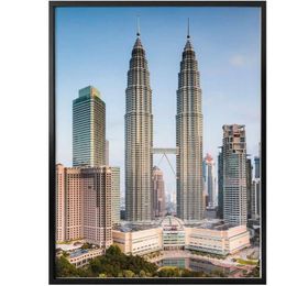 K&L WALL ART K&l Wall Art - Skyline Poster Petronas Towers Fotografie Kuala Lumpur 30x40cm Wanddeko