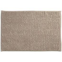 MSV - Badematte 'Chenille' Mikrofaser in Taupe 40 x 60 cm