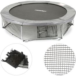 Rahmennetz für Gartentrampolin, mit 3 Aufbewahrungstaschen, Bodensicherungsnetz für Trampolin ø 183cm, schwarz - Relaxdays