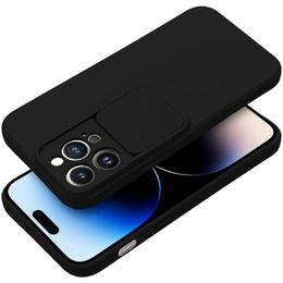 MARKENLOS SlideSoft Case Hülle mit Kameraschutz Bumper tpu Hülle Stoßfest Handyhülle kompatibel mit iPhone 15 Pro Max Pink