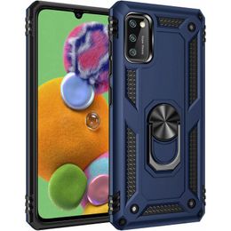 MARKENLOS Cofi1453® Silikon tpu Slim Case mit 360 Grad Ring Ständer Schutzhülle Kickstand Handyhülle Magnetische Autohalterung kompatibel mit Samsung Galaxy