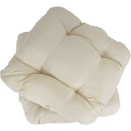 HHG [NEUWERTIG] 2er-Set Sitzkissen Milano, Stuhlkissen Kissen, 41x38x8cm creme - beige