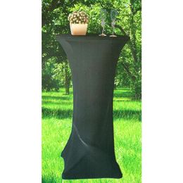 BURI Stretch-Stehtischhusse ø 60cm Tischdecke Bezug Bistrotisch Bartisch Partytisch - schwarz