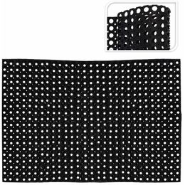 BURI - Gummi-Türmatte 120x80x1,2cm Schwarz Fußmatte Fußabtreter Türvorleger Fussmatte