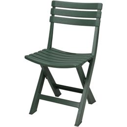 Spetebo Kunststoff Klappstuhl 80 x 45 cm - waldgrün - Garten und Balkon Bistrostuhl klappbar - Gartenstuhl Campingstuhl Outdoor Faltstuhl für Garten Balkon