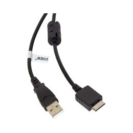 Usb Datenkabel (Typ a auf MP3 Player) Ladekabel kompatibel mit Sony Walkman NWZ-E438FPNK MP3 Player - schwarz, 150cm - vhbw