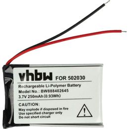 Akku kompatibel mit Bosch Intuvia gps Fahrradcomputer Radcomputer (250mAh, 3,7V, Li-Polymer) - vhbw