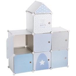 Atmosphera - Schrank mit Schubladen für kleine Gegenstände für Kinderzimmer, 94,5 x32 x109 cm