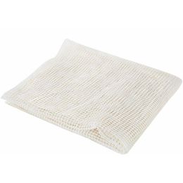 Beliani Antirutschmatte Weiß pvc und Polyester 150 x 190 cm Unterlage rechteckig zuschneidbar für Teppiche - Weiß