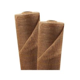 Aquagart - 75m x 1m Jutegewebe 105g/m² Jutematte Gartenjute Jute Stoff Sackleinen Juteband