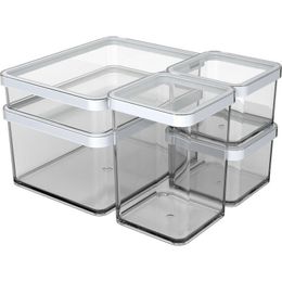 Rotho - Premium Vorratsdosen-Set loft 5 tlg. transparent, Frischhaltedosen