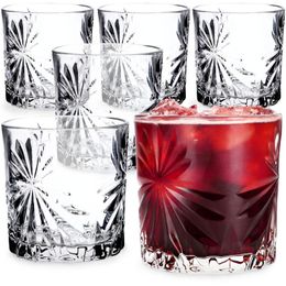 Trinkgläser, 6er Set, Wassergläser, Saftgläser aus Glas, Gläser für Wasser, Drink, Saft, Party - Kadax