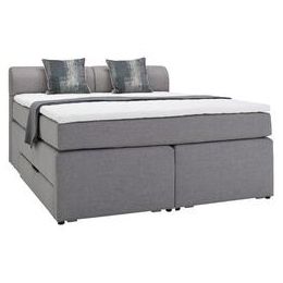 Boxspringbett Flexi ca. 180x200cm Grau + Topper