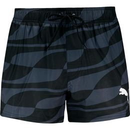 Puma® Badehose, Gummibund, grafisch, für Herren, schwarz, XL