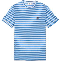 Garcia T-Shirt, Rundhals, Streifen, für Herren, blau, XL