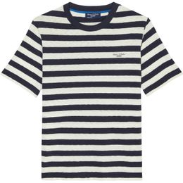 Marc O'Polo Marc O'Polo DENIM T-Shirt, Baumwolle, Streifen, für Herren, blau, L