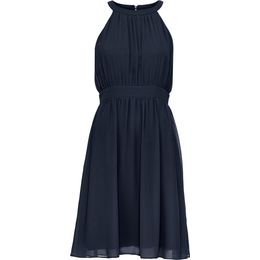 Manguun collection Cocktailkleid, Raffung, ärmellos, für Damen, blau, 36