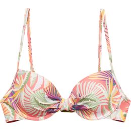 Esprit Palm Beach Bügel-Bikini, Knotendetail, schnelltrocknend, für Damen, mehrfarbig, 40C