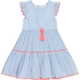 Manguun Blusenkleid, Knielänge, Flügelärmel, für Kinder, blau, 104