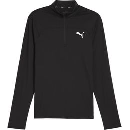 Puma® Sweatshirt "Run Cloudspun", Stehkragen, schnelltrocknend, für Herren, schwarz, S