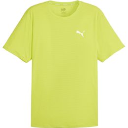 Puma® Funktionsshirt "Run Favorite", feuchtigkeitsableitend, Logo-Print, für Herren, grün, S