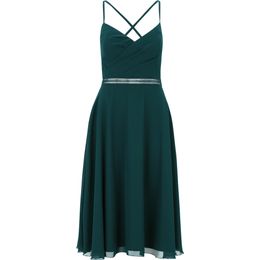 Vera Mont Cocktailkleid, Chiffon, V-Ausschnitt, für Damen, grün, 36