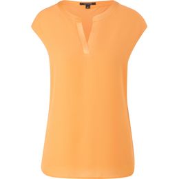 comma, T-Shirt, Split-Neck, ärmellos, für Damen, orange, 40