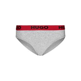 Hugo Slip BRIEF SPORTY LOGO mit Hugo Logo auf dem elastischem Bund, grau