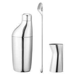 Georg Jensen - Sky Cocktail-Set: Shaker, Rührlöffel & Messbecher, Edelstahl