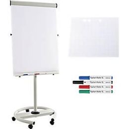 Rocada Flipchart Business RD 617, mobil, inkl. 40 Blatt Flipchartpapier und 4 Markern