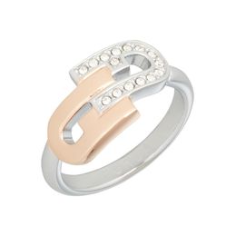 Furla Ring Damen Gr&ouml;&szlig;e 56 gold / silber / transparent