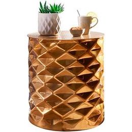 Wohnling Beistelltisch Metall gold 43,5 x 43,5 x 48,0 cm