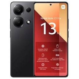 XIAOMI Smartphone "Redmi Note 13 Pro 256Gb" Mobiltelefone schwarz (midnight black) Smartphone Android