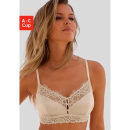 Lascana Bralette-BH 'Alana' beige Gr. 70A. Ohne Bügel