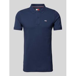 Tommy Jeans Slim Fit Poloshirt mit Label-Patch