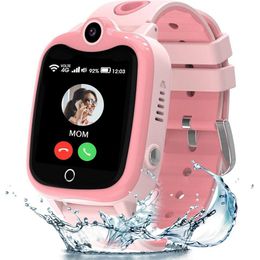 ELEJAFE Fur Jungen Mädchen Geschenk mit GPS und Telefon Wasserdicht Schulmodus Smartwatch