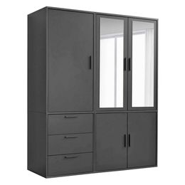 mokebo® mokebo Kleiderschrank Der Grenzenlose (5-Türig & 3 Schubladen) mit Spiegeltüren