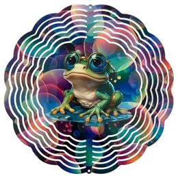 Ladreas Windspiel Edelstahl 3D Windspiel Windspinner 20cm Frosch Bubbles WI61