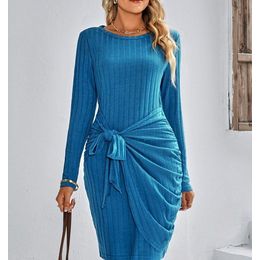 TZTA Trading UG Abendkleid Damen kleid Etui-Kleid mit Rundhalsausschnitt A Linien Freizeitkleider