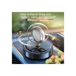 AUKUU Aromabox Auto Auto Aromatherapie Solar Auto Doppel Ring Suspension Solide Parfüm Licht Sensing Rotierenden Auto Parfüm Ornamente