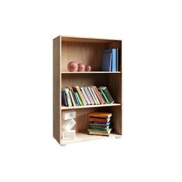 Casaria Bücherregal Vela, mit 3 Fächer 115x60x28cm höhenverstellbare Böden Holz Bücher